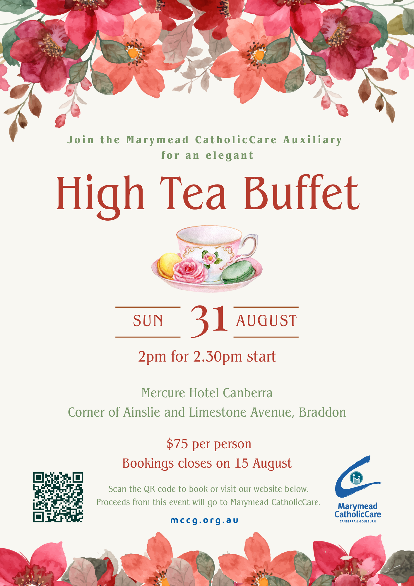 Auxiliary High Tea Buffet | Marymead CatholicCare - Marymead CatholicCare